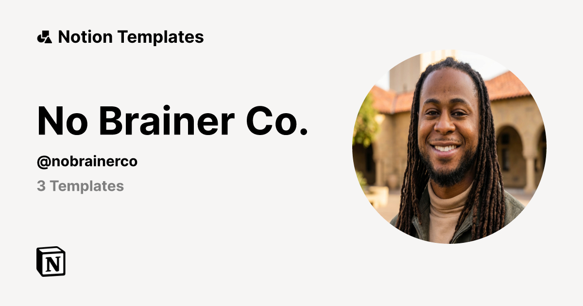 No Brainer Co. | Template Creator | Notion Marketplace