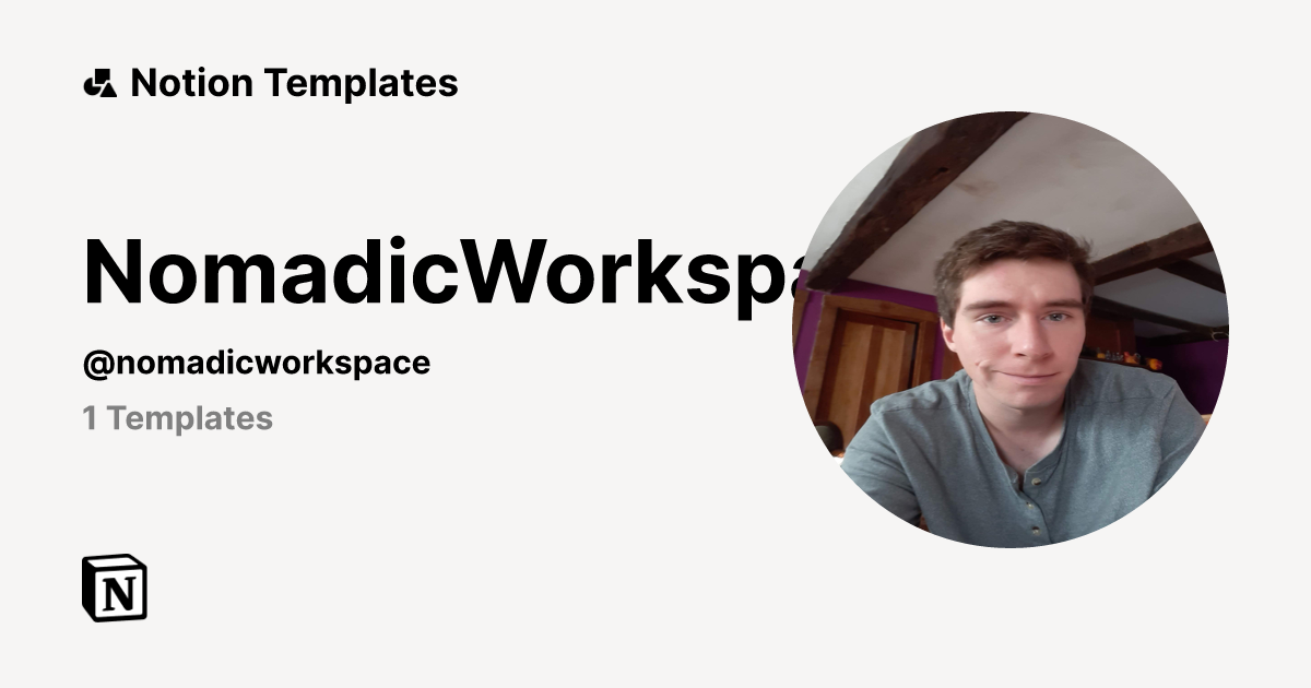 NomadicWorkspace | Template Creator | Notion Marketplace