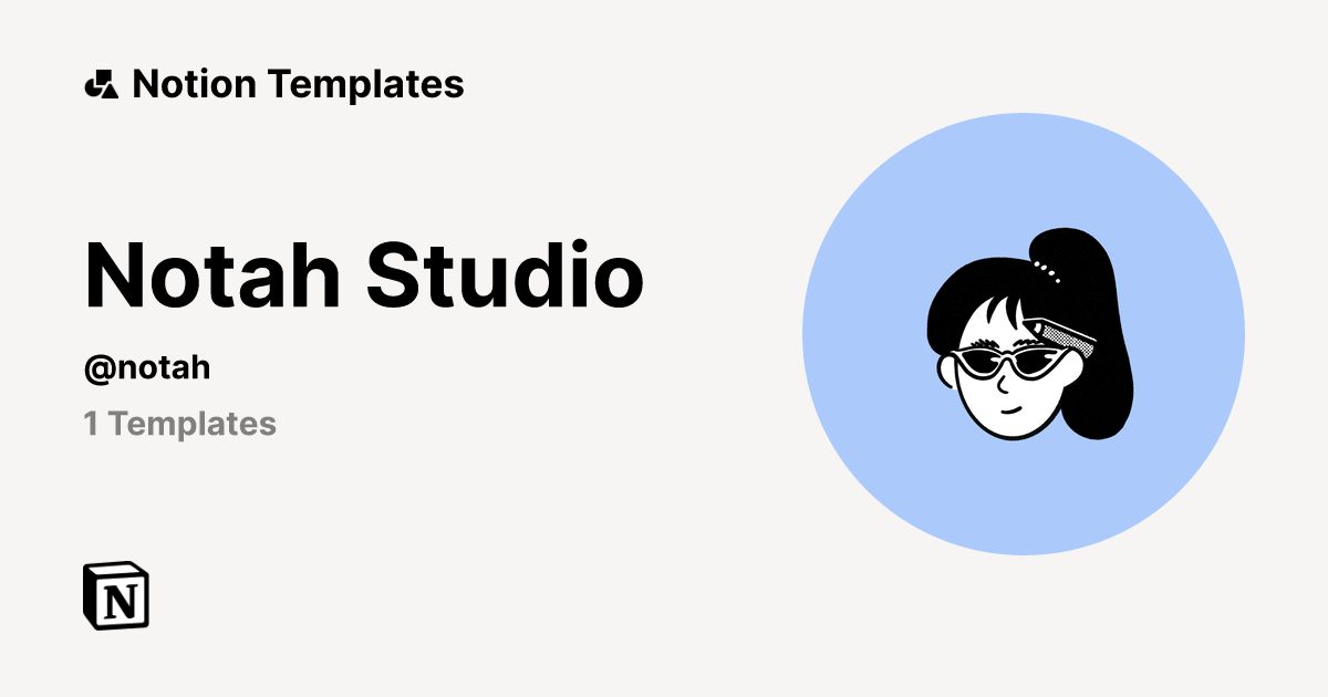 Notah Studio | Template Creator | Notion Marketplace