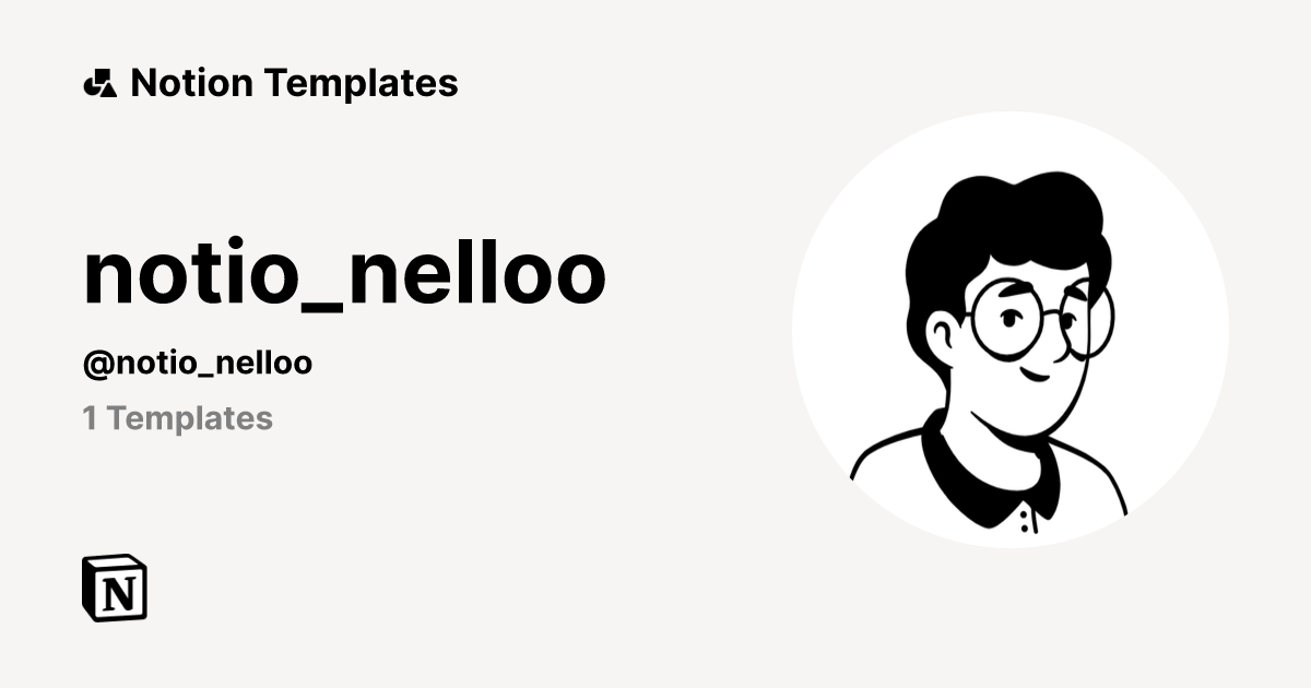 notio_nelloo | Template Creator | Notion Marketplace