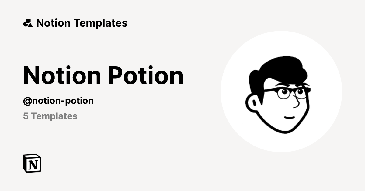 Notion Potion | Template Creator | Notion Marketplace
