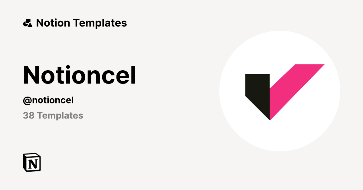 Notioncel | Template Creator | Notion Marketplace