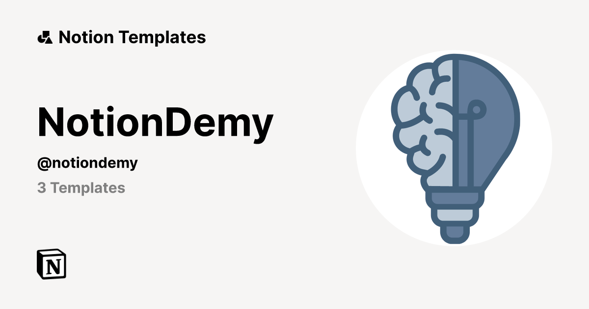 NotionDemy | Template Creator | Notion Marketplace
