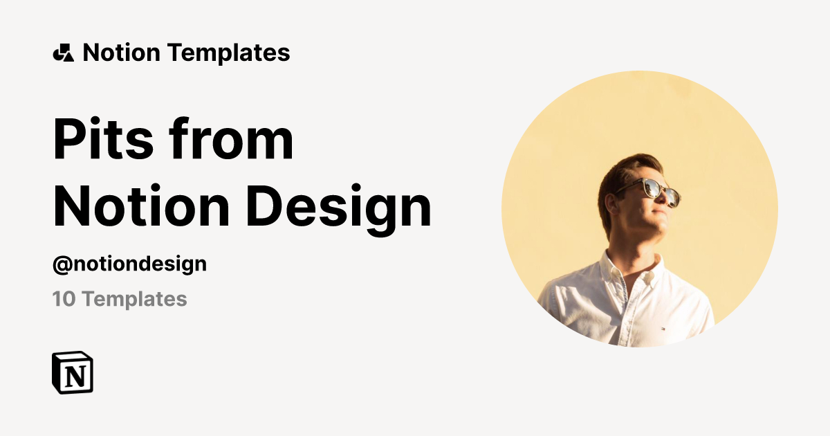Pits from Notion Design | Template Creator | Notion Marketplace