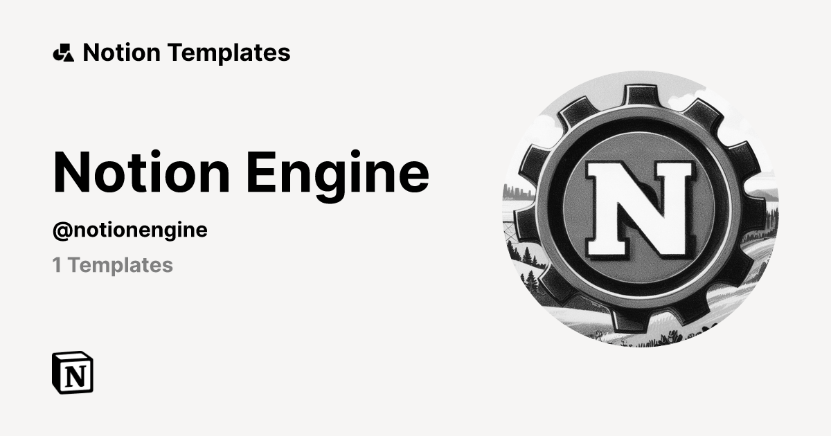 Notion Engine | Template Creator | Notion Marketplace