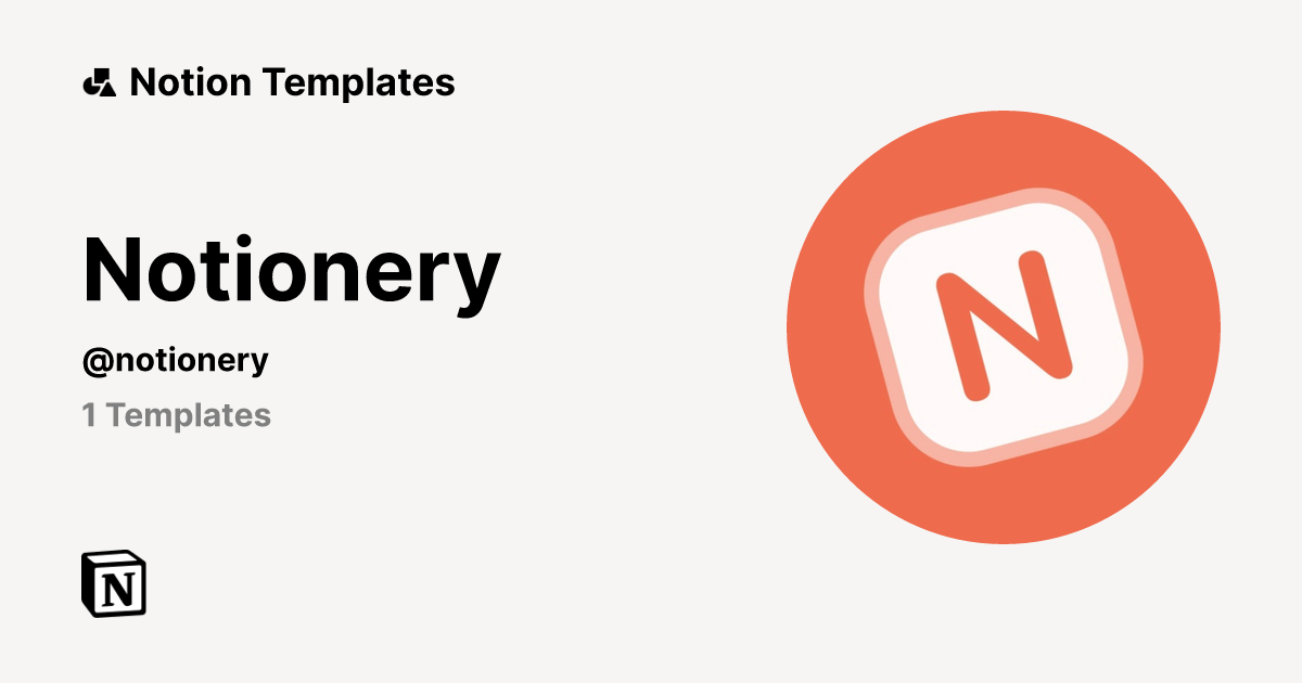 Notionery | Template Creator | Notion Marketplace