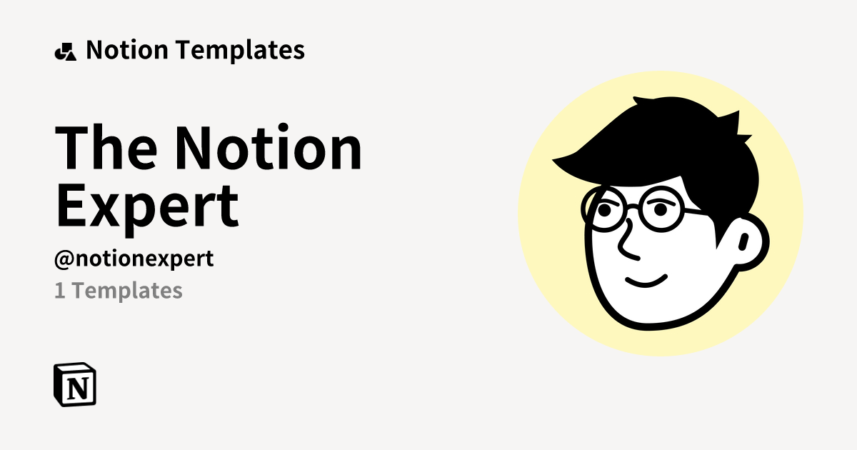 The Notion Expert | Template Creator | Notion Marketplace