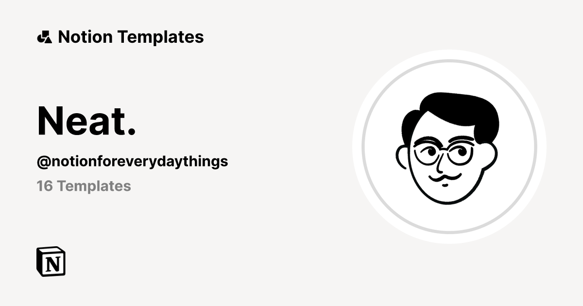 Neat. | Template Creator | Notion Marketplace