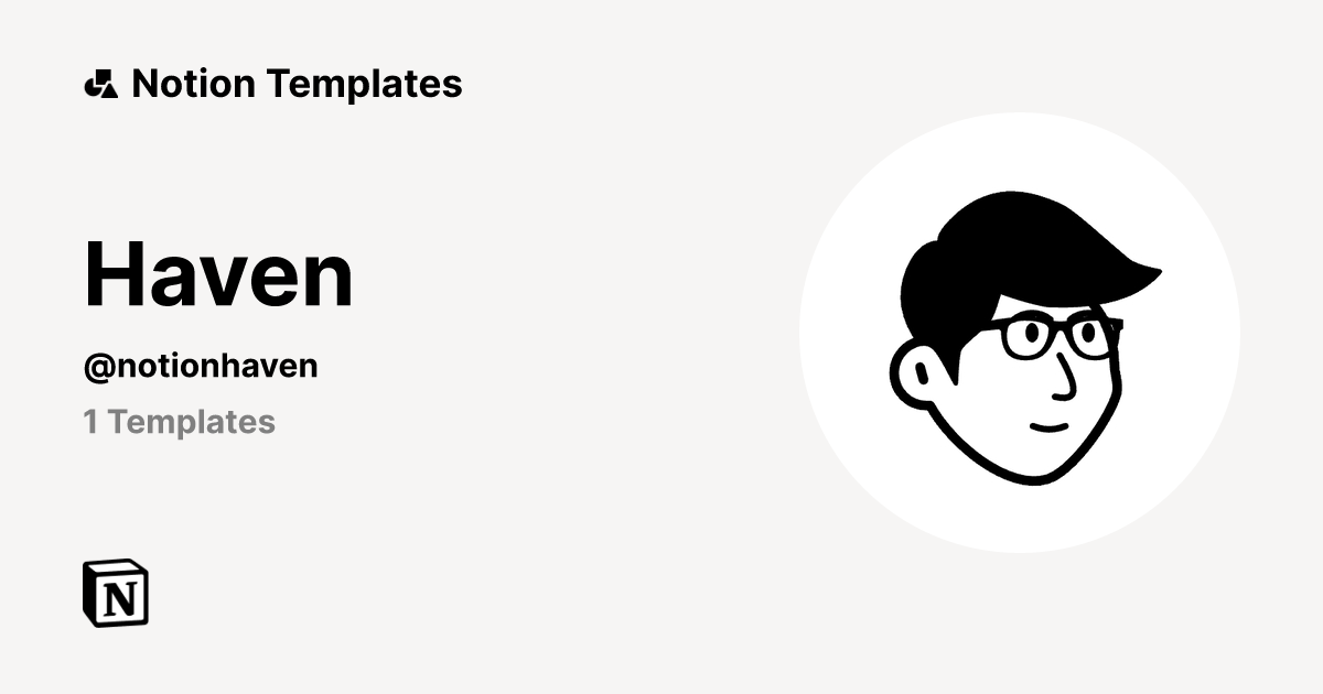 Haven | Template Creator | Notion Marketplace