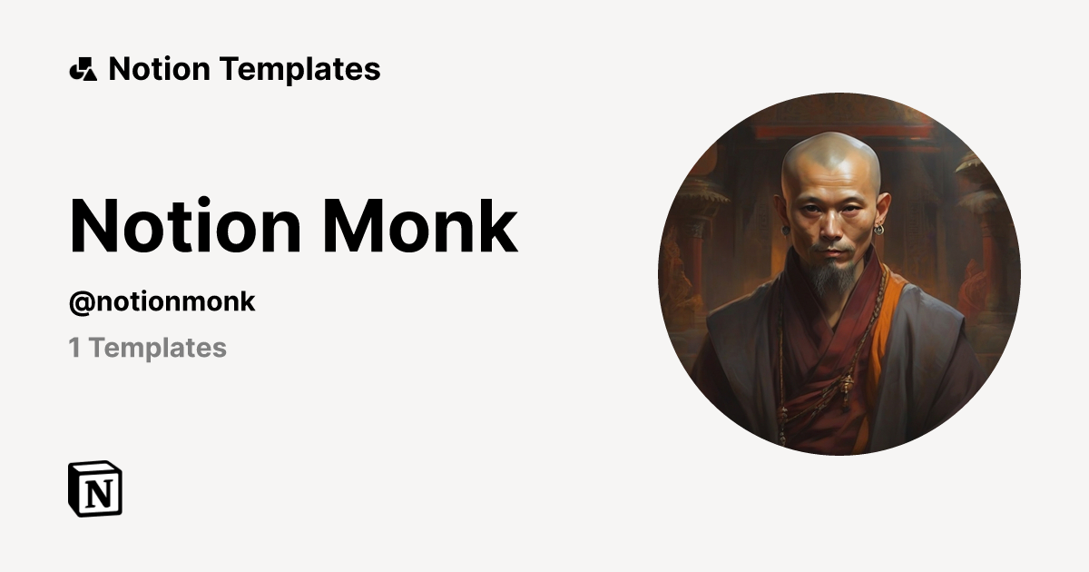 Notion Monk | Template Creator | Notion Marketplace