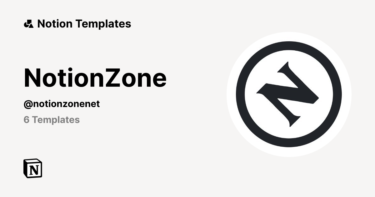 NotionZone | Template Creator | Notion Marketplace