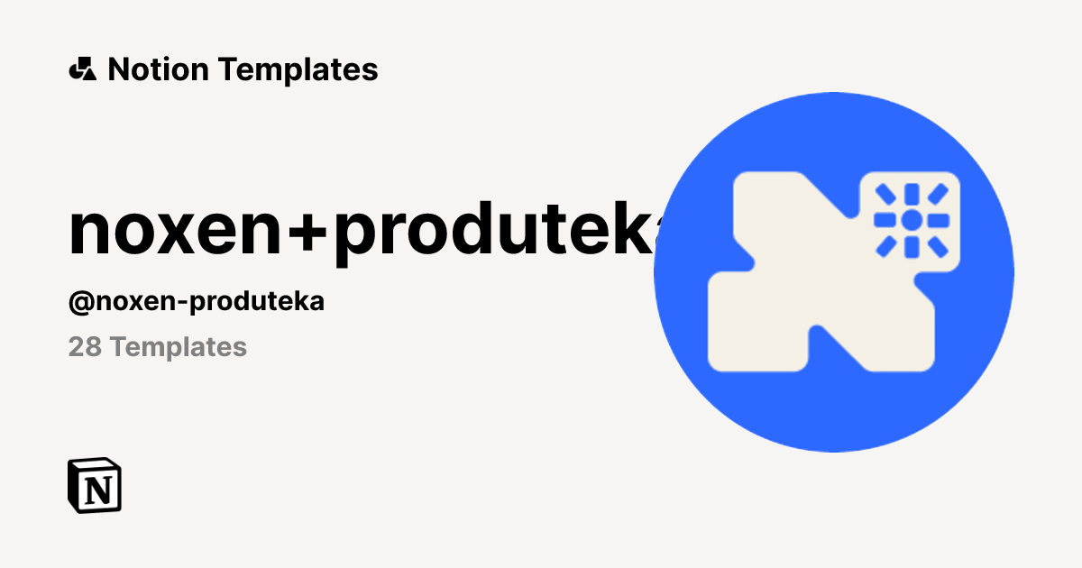 noxen+produteka | Template Creator | Notion Marketplace