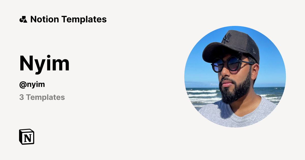 Nyim | Template Creator | Notion Marketplace