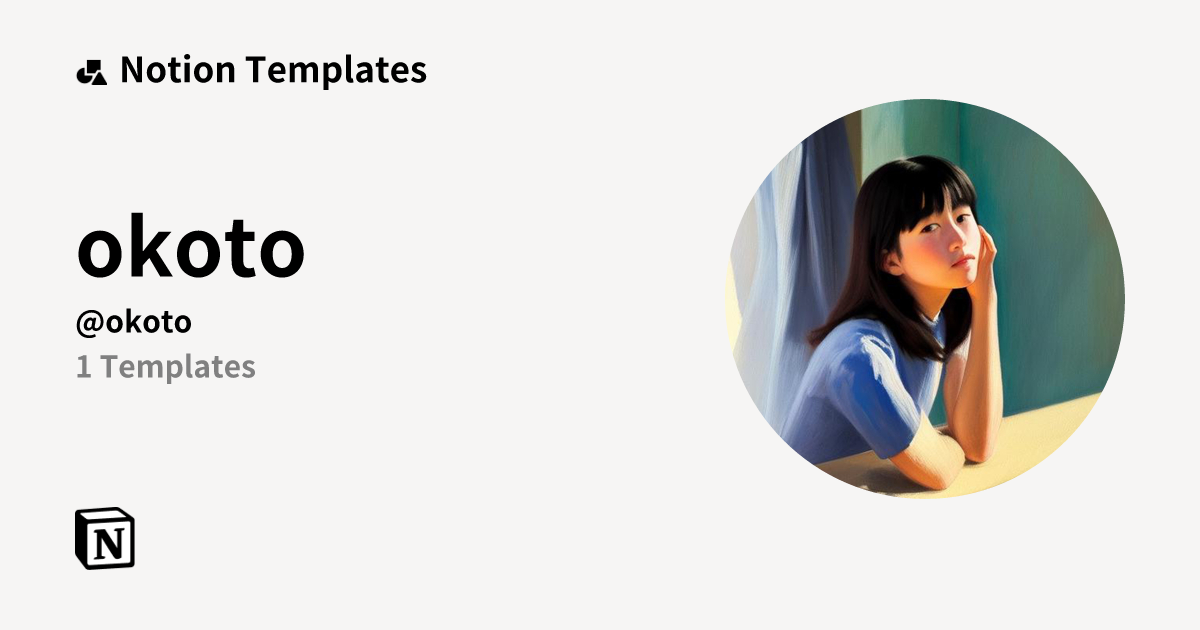 okoto | Template Creator | Notion Marketplace