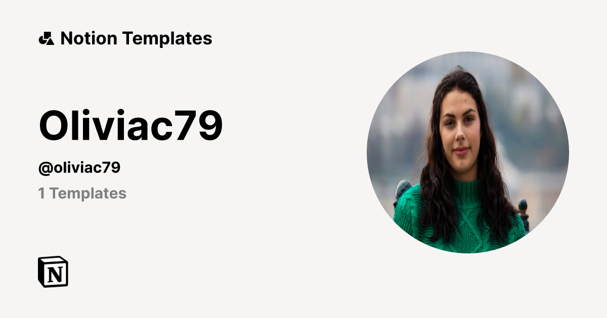 Oliviac79 | Template Creator | Notion Marketplace