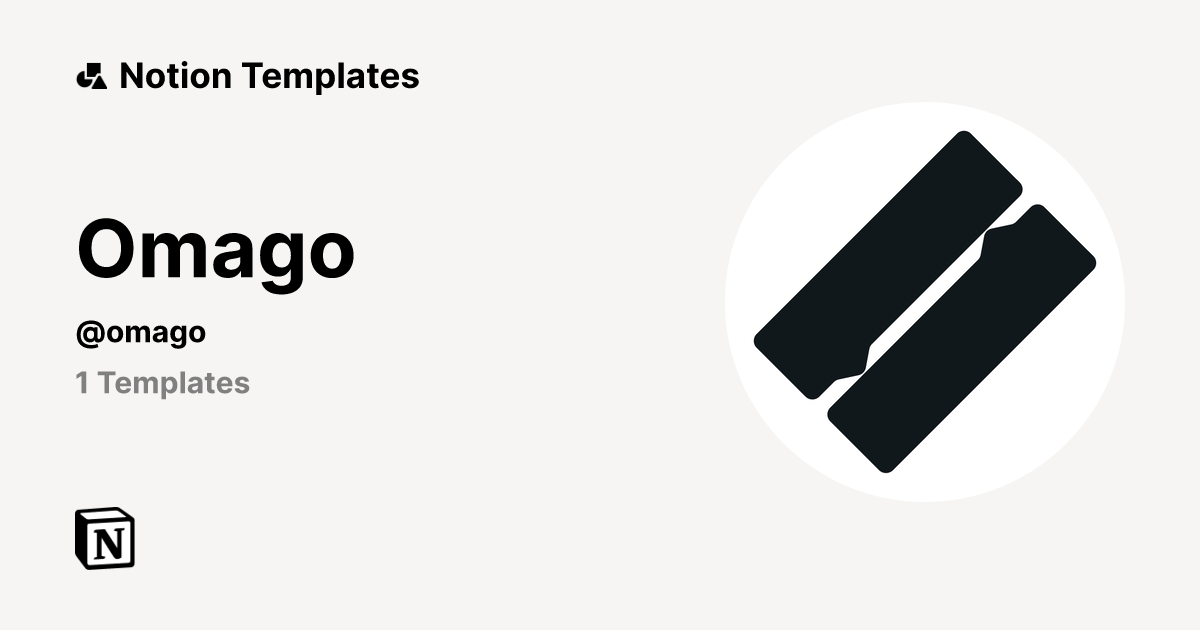 Omago | Template Creator | Notion Marketplace