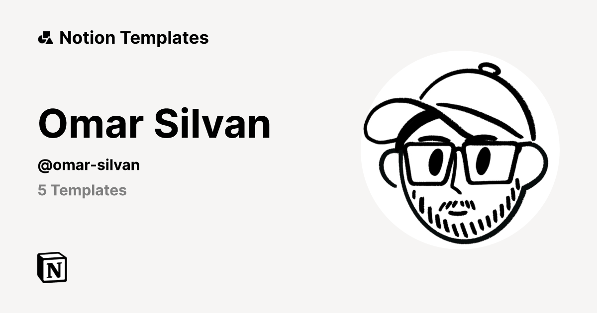 Omar Silvan | Template Creator | Notion Marketplace