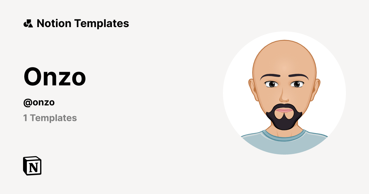 Onzo | Template Creator | Notion Marketplace