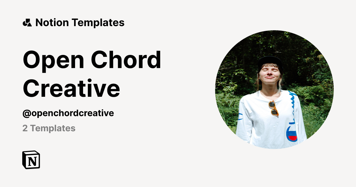 Open Chord Creative | Template Creator | Notion Marketplace