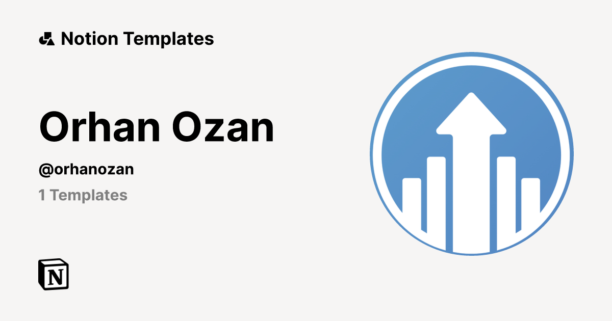 Orhan Ozan | Template Creator | Notion Marketplace
