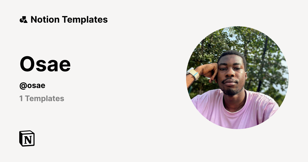 Osae | Template Creator | Notion Marketplace
