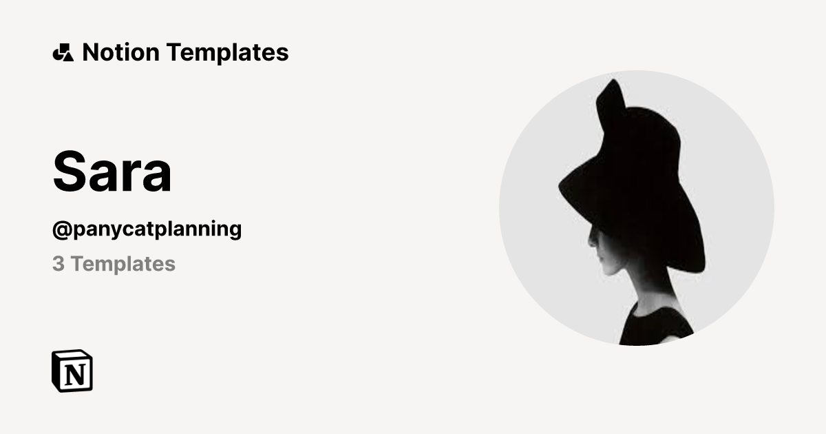 Sara | Template Creator | Notion Marketplace