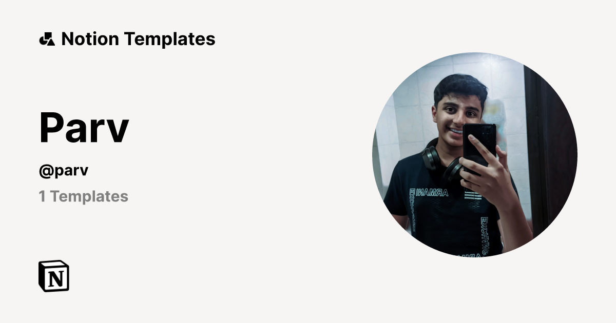 Parv | Template Creator | Notion Marketplace Parv | Template Creator | Notion Marketplace