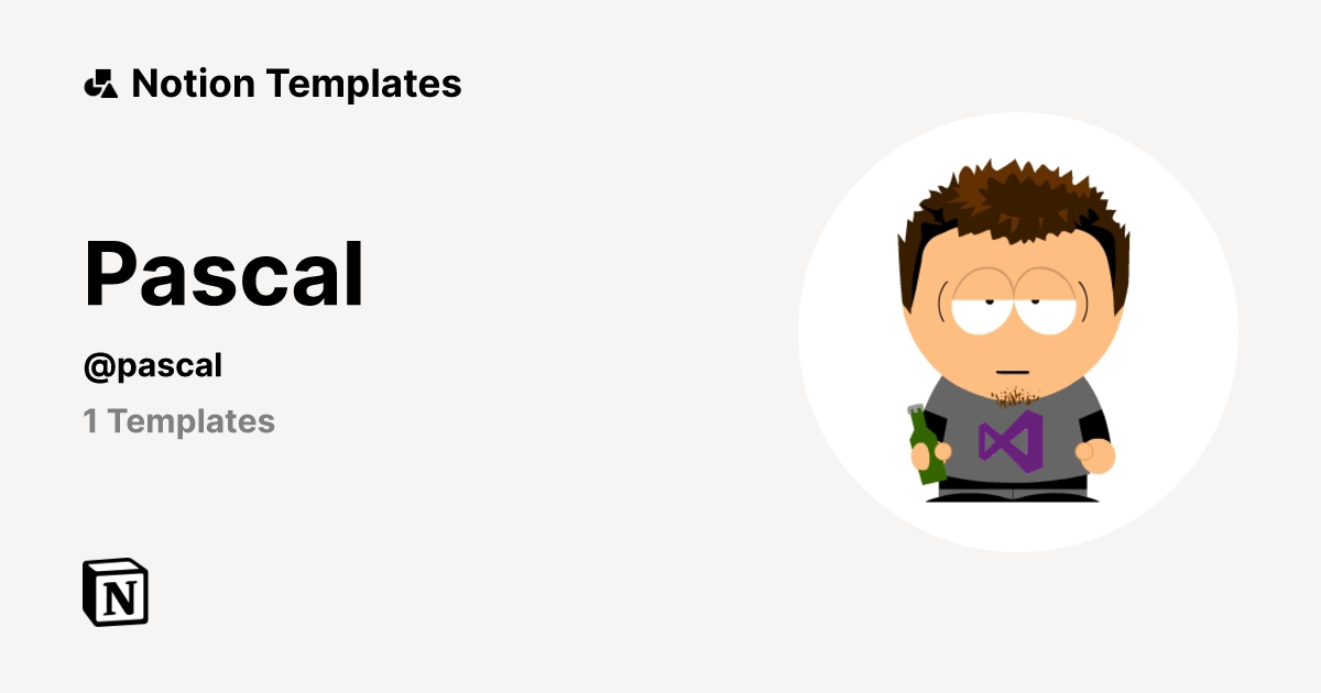 Pascal | Template Creator | Notion Marketplace