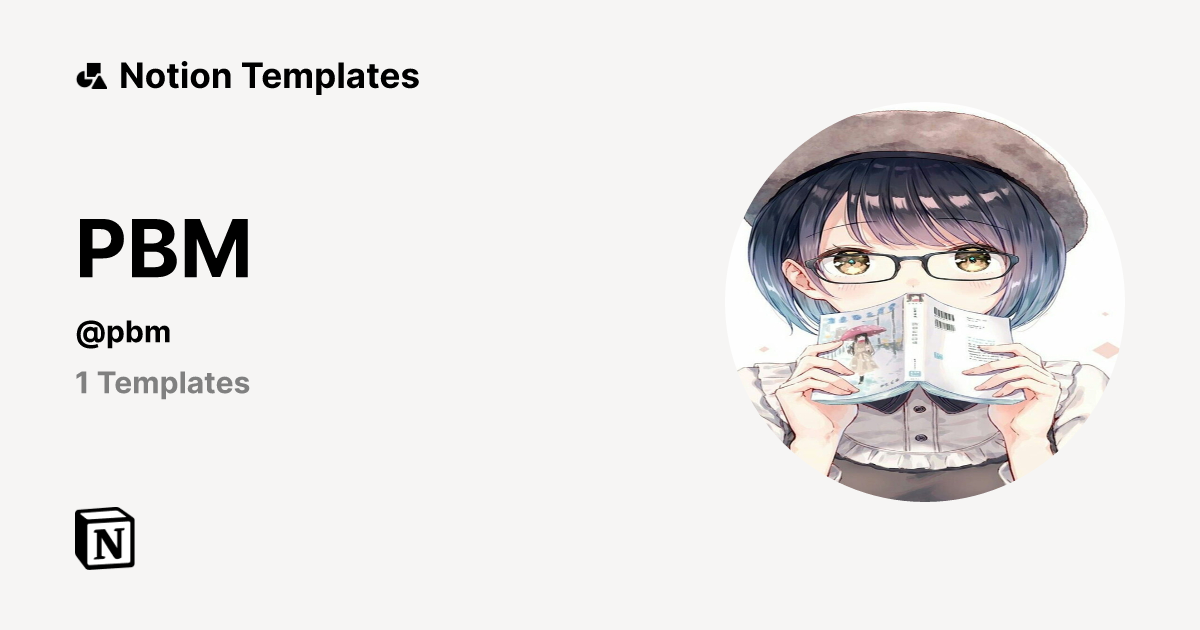 PBM | Template Creator | Notion Marketplace