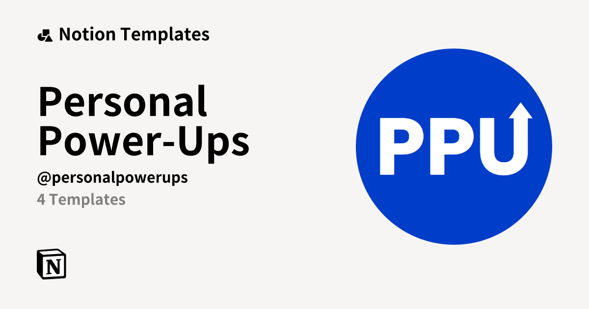 Personal Power-Ups | Template Creator | Notion Marketplace