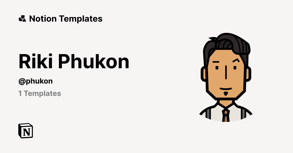 Riki Phukon | Template Creator | Notion Marketplace