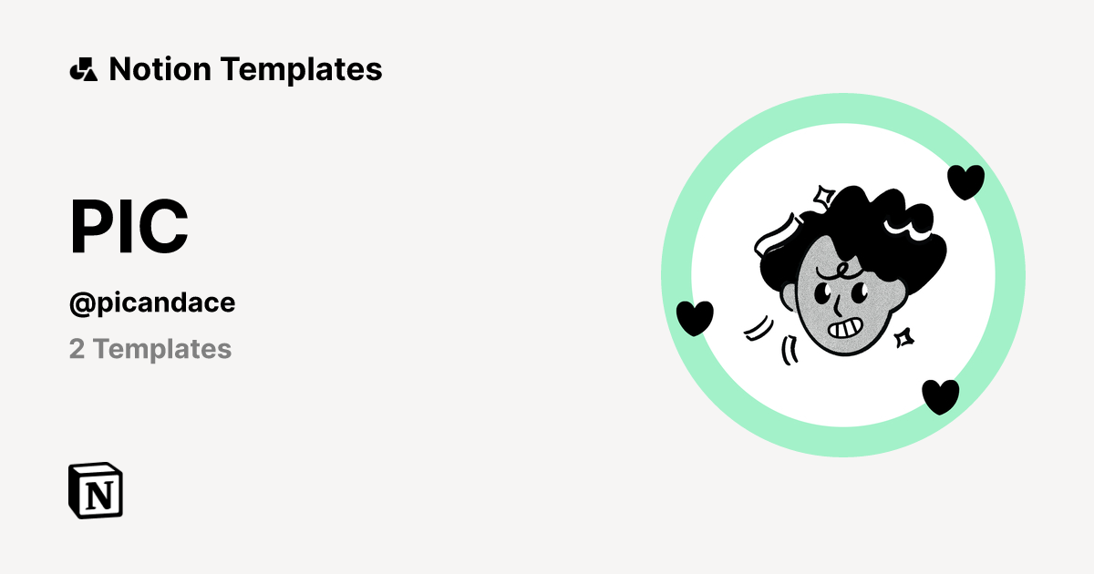 PIC | Template Creator | Notion Marketplace