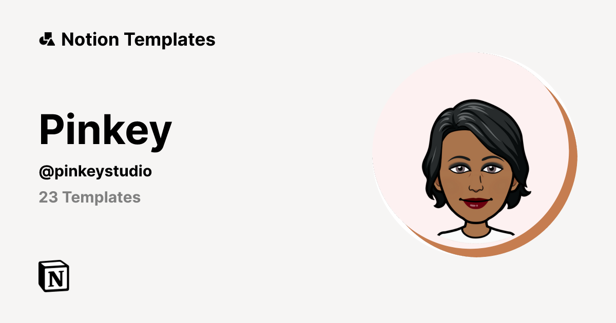 Pinkey | Template Creator | Notion Marketplace