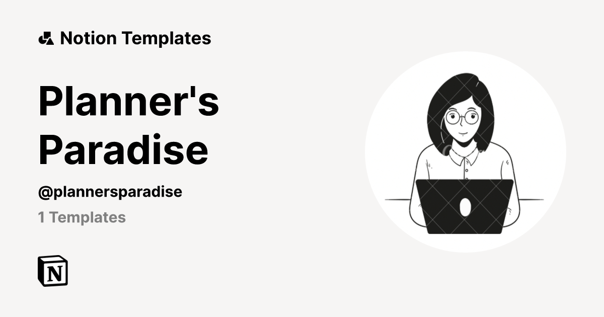 Planner's Paradise | Template Creator | Notion Marketplace