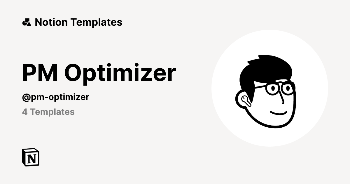 PM Optimizer | Template Creator | Notion Marketplace