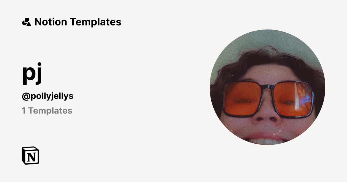 pj | Template Creator | Notion Marketplace