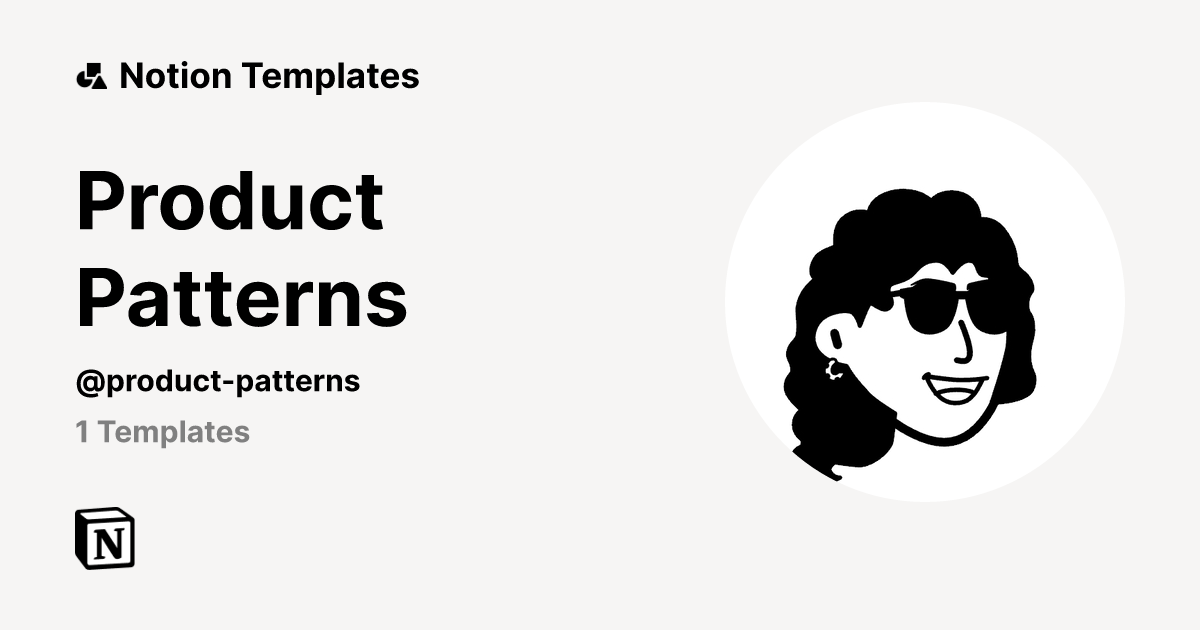 Product Patterns | Template Creator | Notion Marketplace