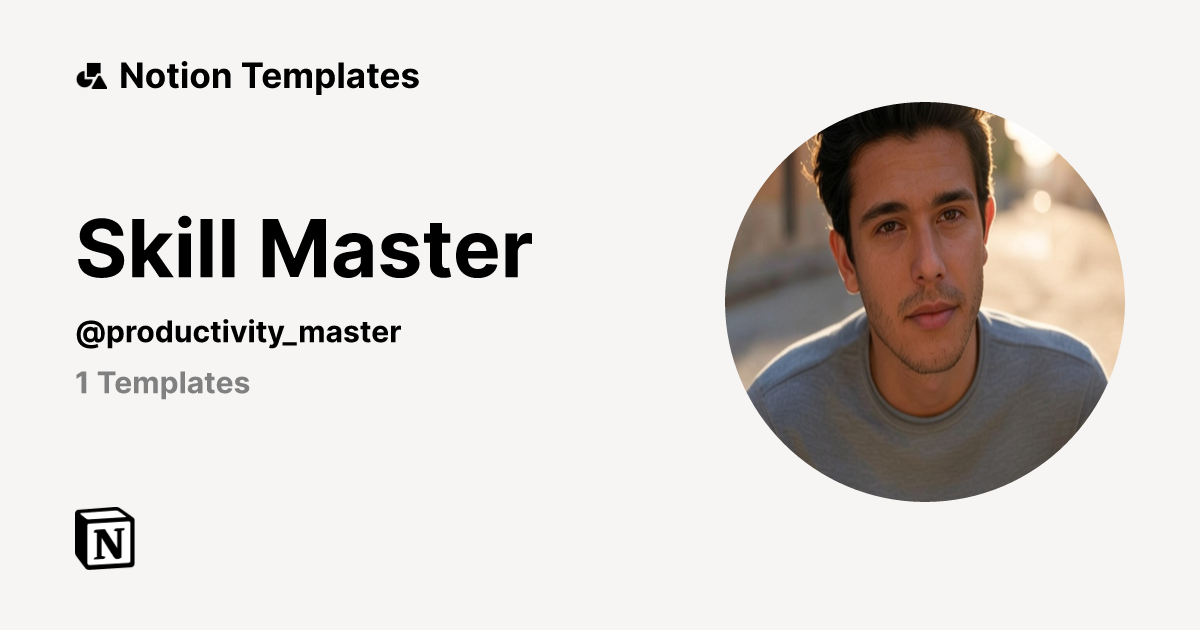 Skill Master | Template Creator | Notion Marketplace