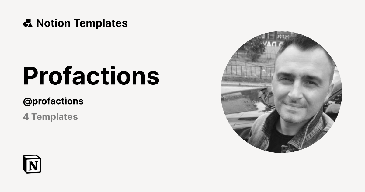 Profactions | Template Creator | Notion Marketplace