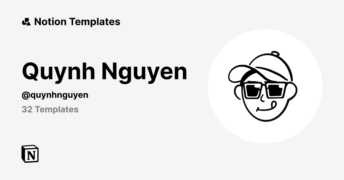 Quynh Nguyen | Template Creator | Notion Marketplace