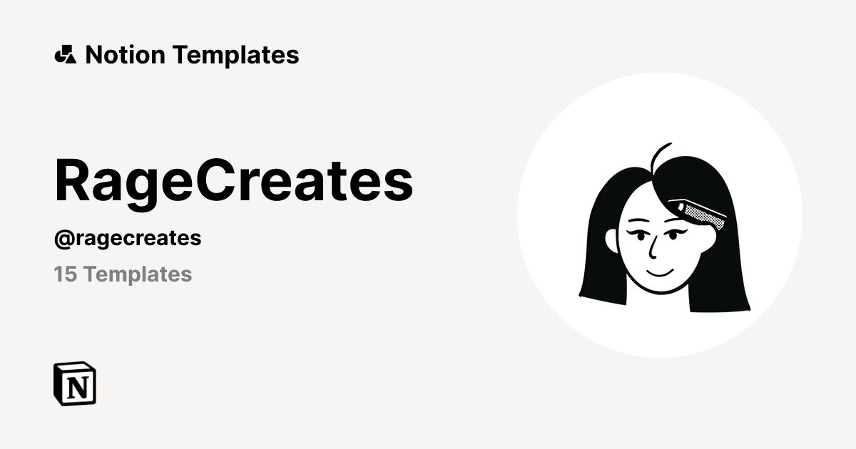 RageCreates | Template Creator | Notion Marketplace