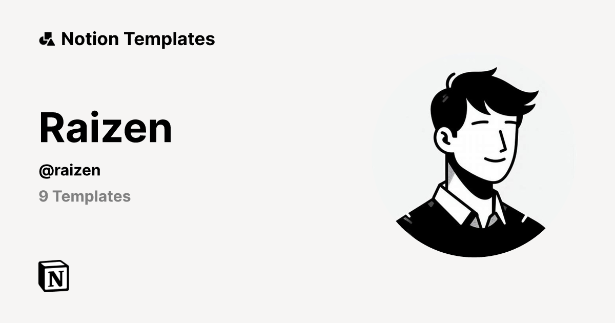 Raizen | Template Creator | Notion Marketplace