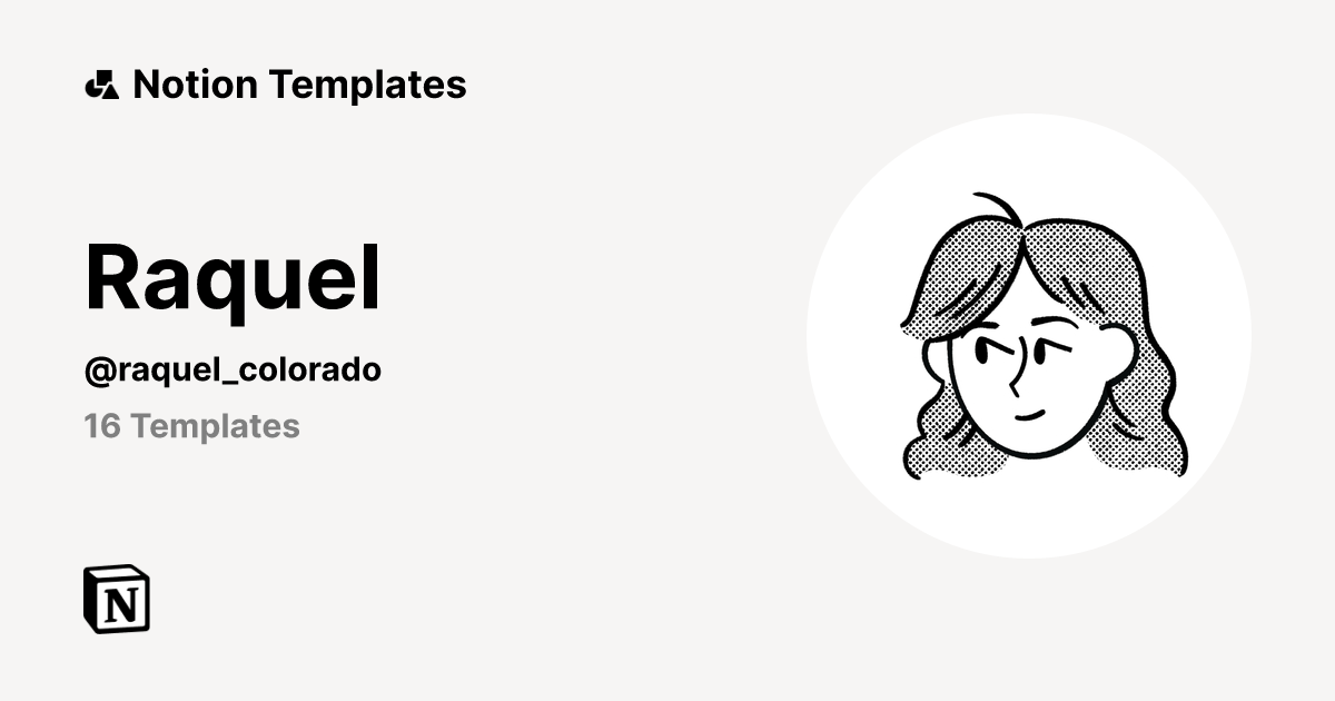 Raquel | Template Creator | Notion Marketplace