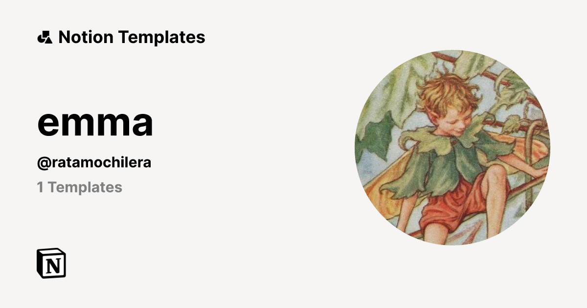 emma | Template Creator | Notion Marketplace