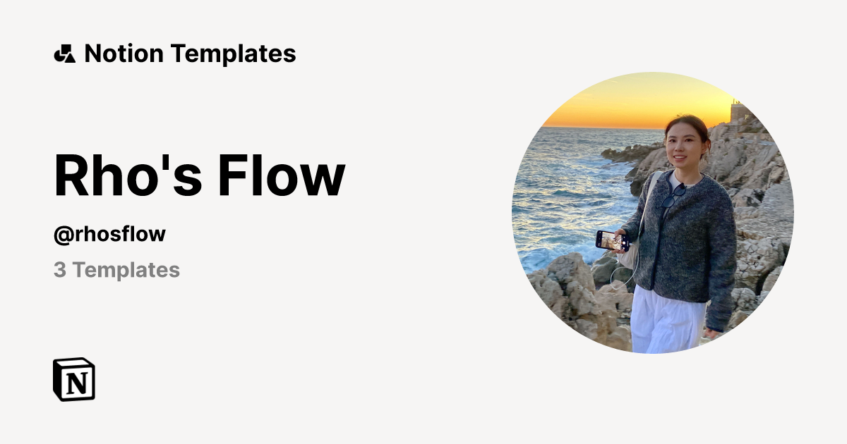Rho's Flow | Template Creator | Notion Marketplace