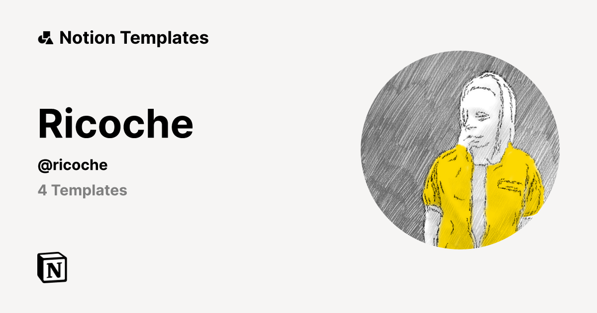Ricoche | Template Creator | Notion Marketplace