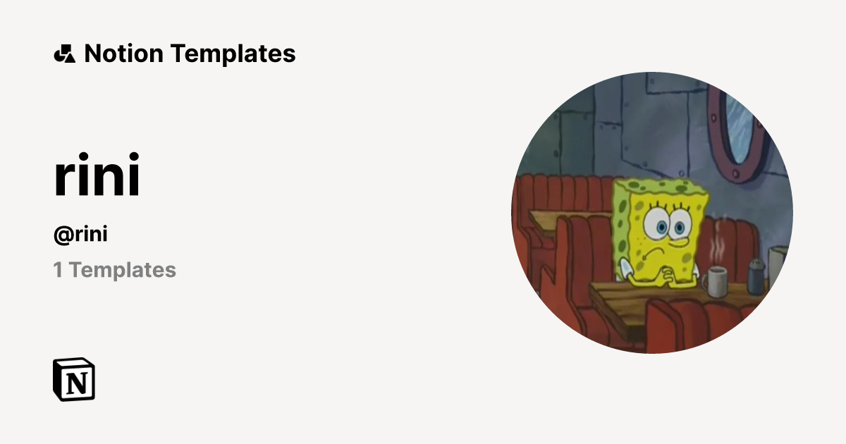 rini | Template Creator | Notion Marketplace