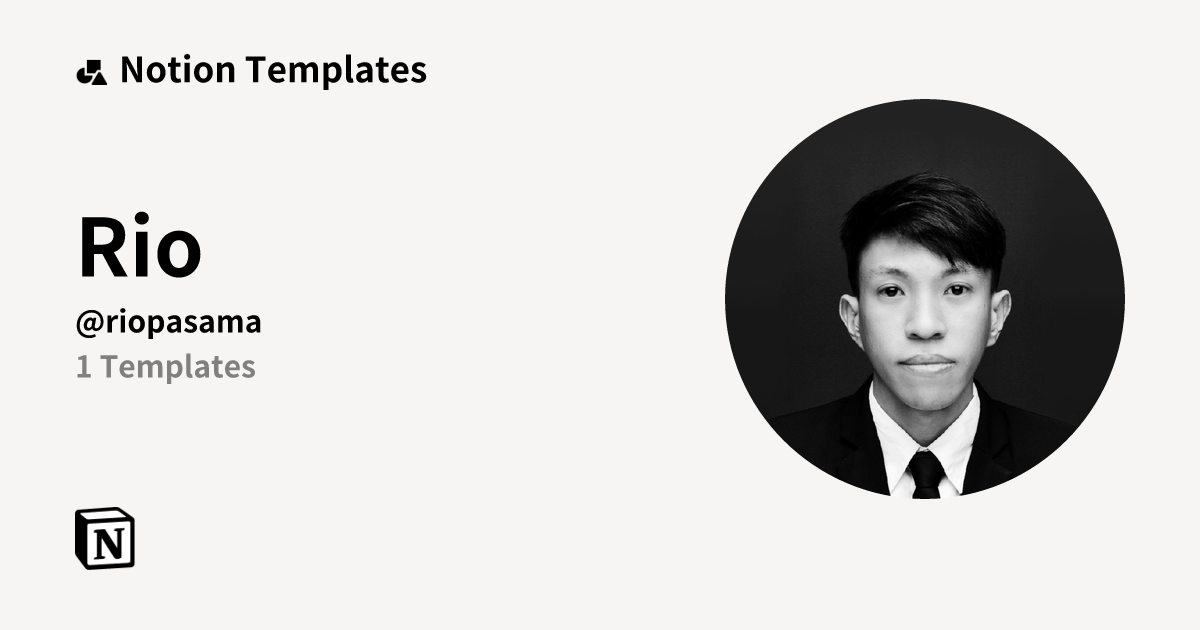 Rio | Template Creator | Notion Marketplace