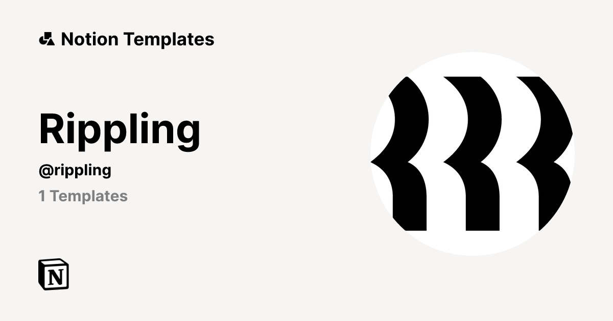 Rippling | Template Creator | Notion Marketplace