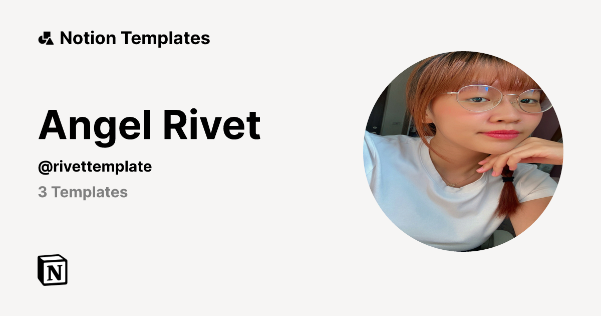 Angel Rivet | Template Creator | Notion Marketplace